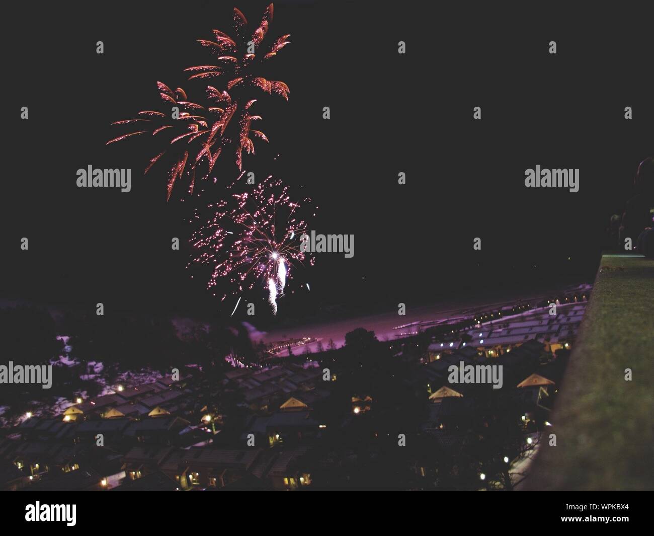 Town and fireworks hi-res stock photography and images - Alamy