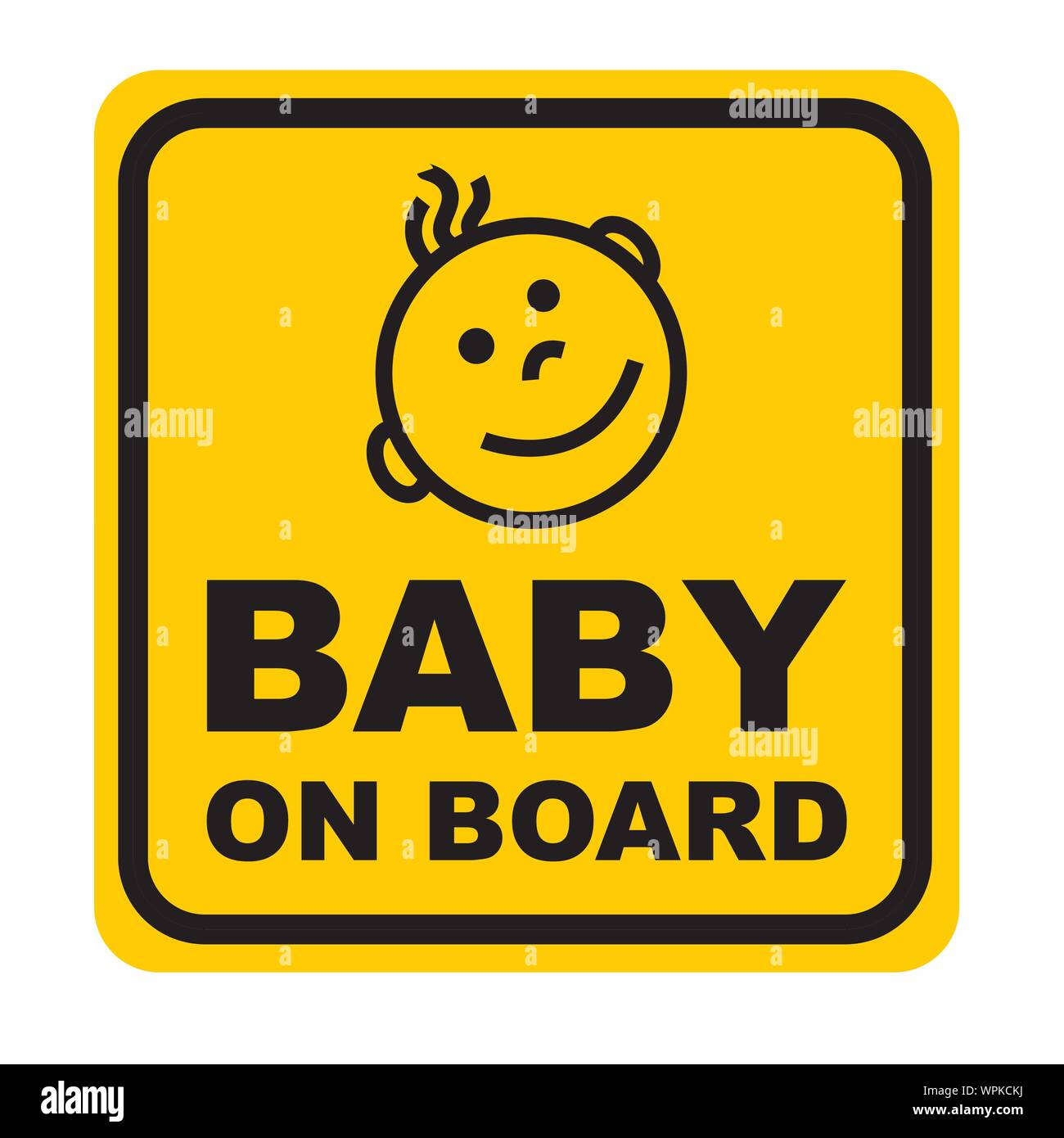 Child on board car sign Cut Out Stock Images & Pictures - Alamy