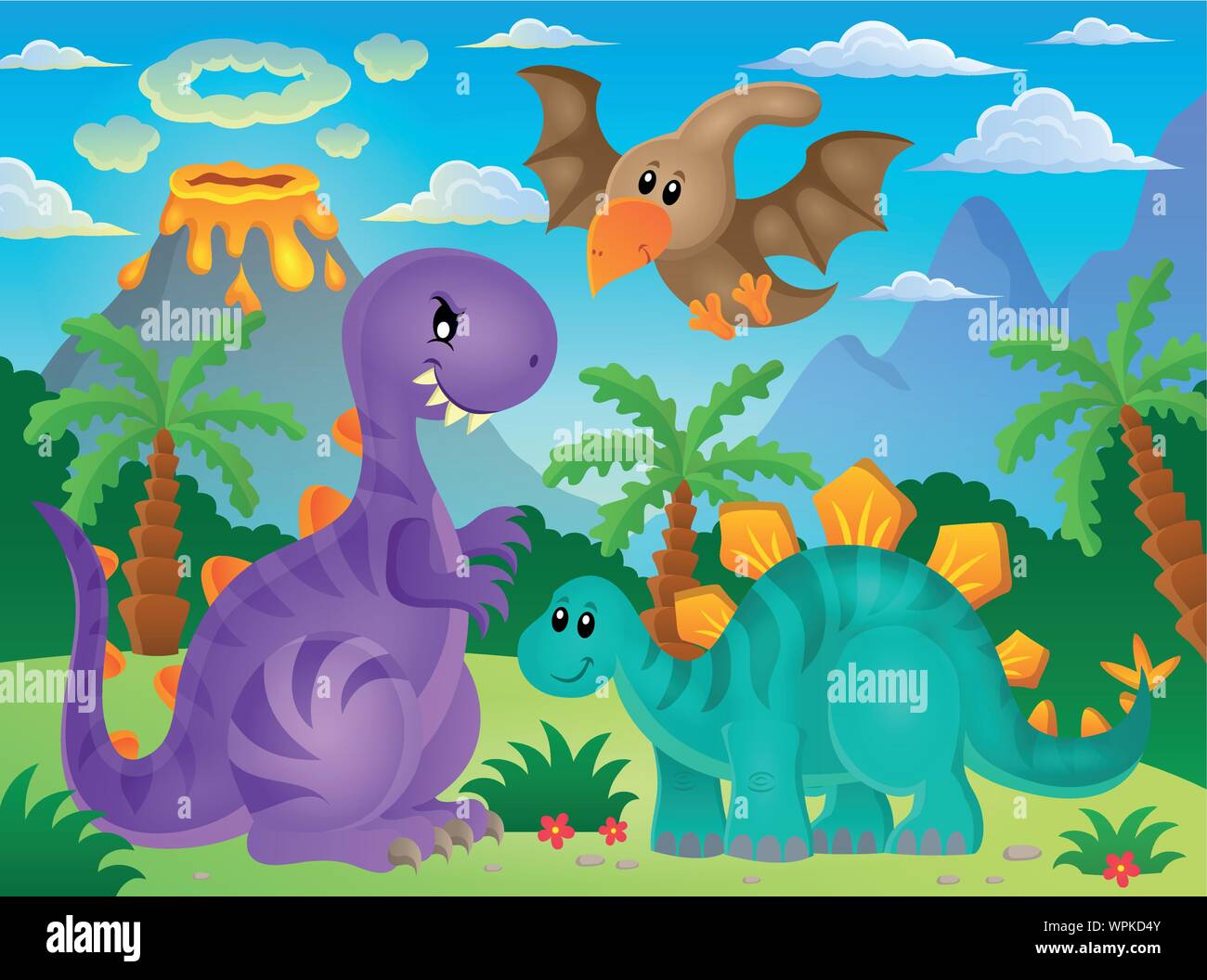 Dinosaur theme image 3 Stock Vector Image & Art - Alamy