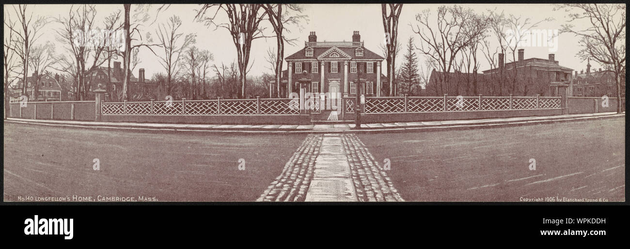 Longfellow's home, Cambridge, Mass Stock Photo - Alamy