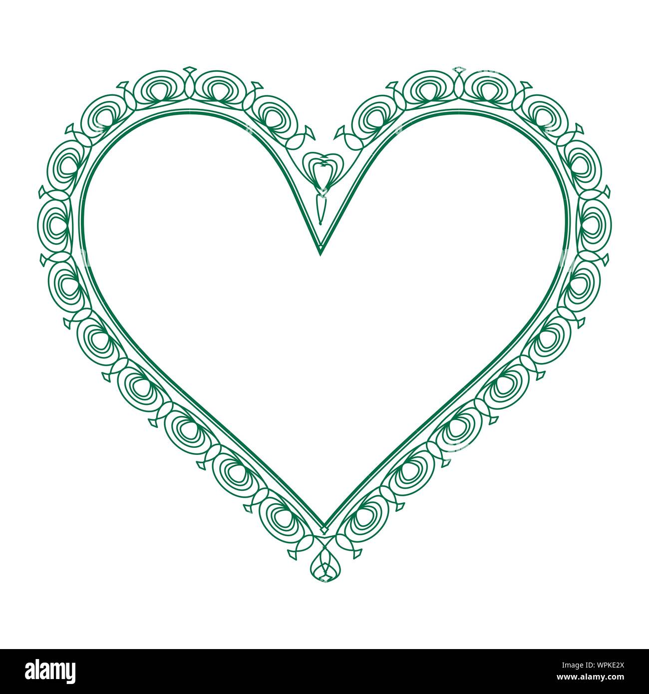 Doodle heart drawn one Stock Vector Images - Alamy