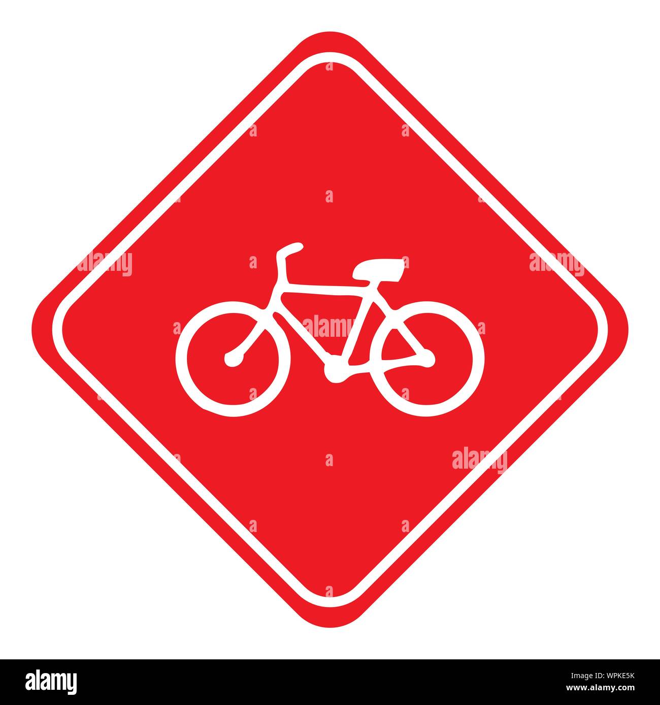 Pedestrian bicycle crossing sign Stock Vector Images - Alamy
