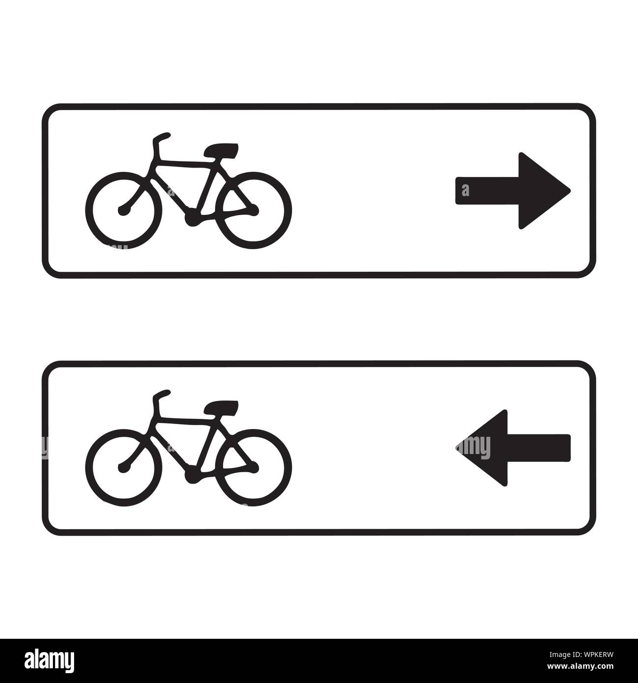 White bike sign Black and White Stock Photos & Images - Alamy