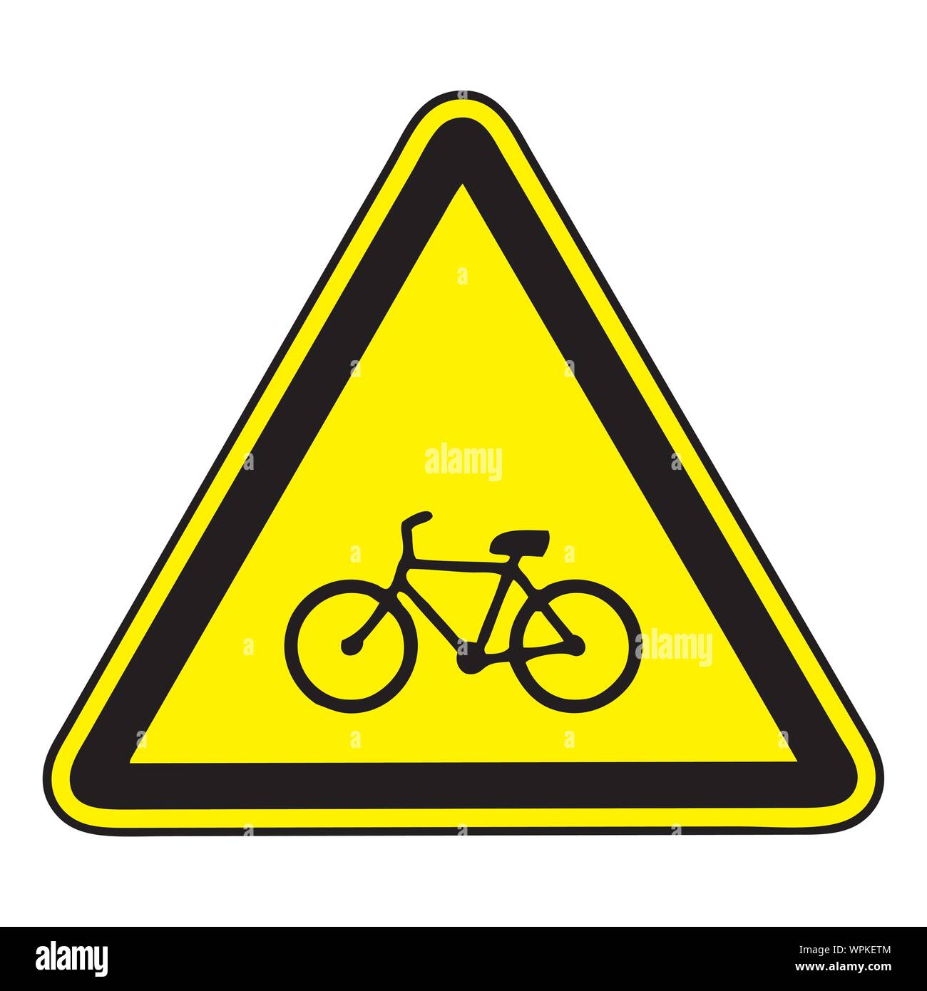 Bicycle crossing sign Stock Vector Images - Alamy