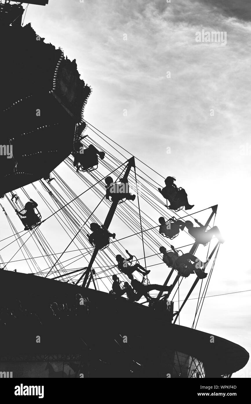 Fairground silhouette Black and White Stock Photos & Images - Alamy