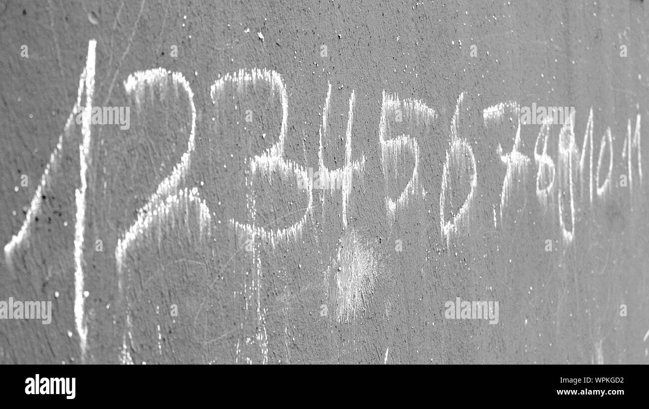 Some numbers written hi-res stock photography and images - Alamy