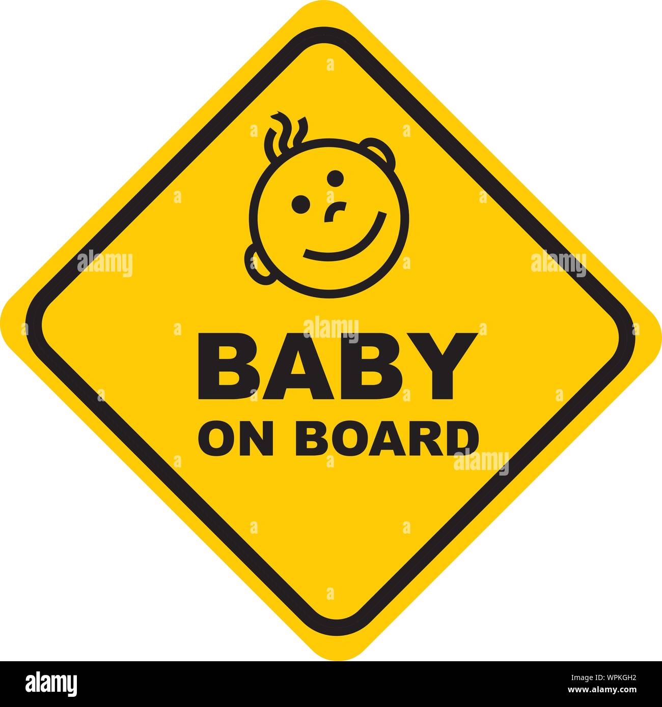 Baby on board car sticker Stock Vector Images - Alamy