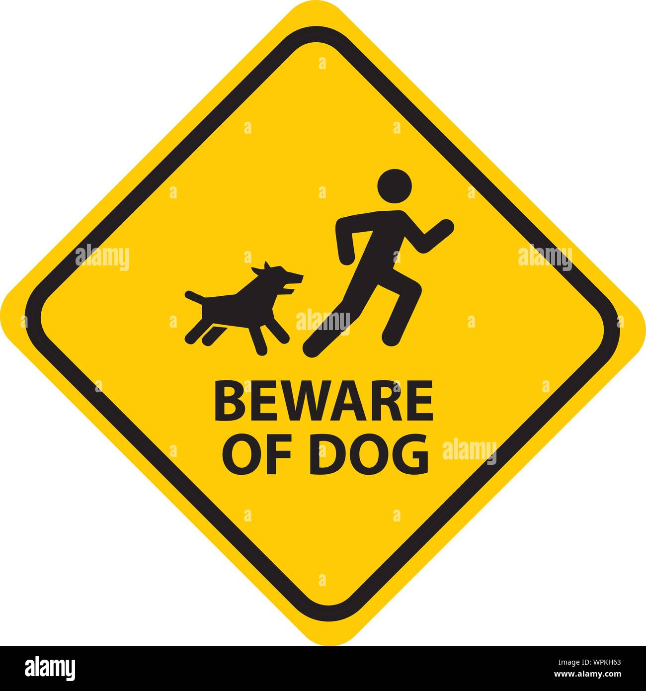 Caution dangerous dog Stock Vector Images - Alamy