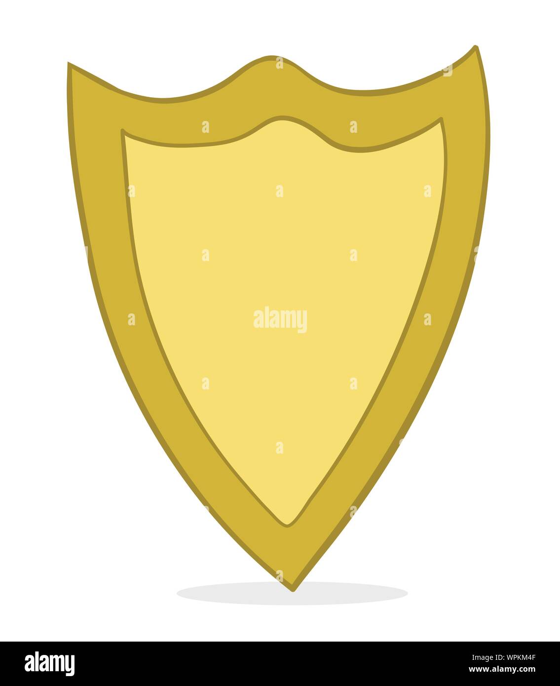 Vector illustration guard shield. Hand drawn. Colored outlines Stock ...