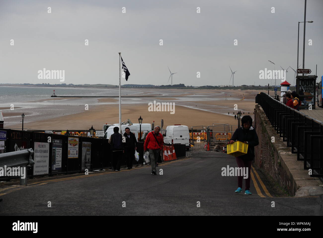 View of ramp leading down to harbour area and south beach at ...