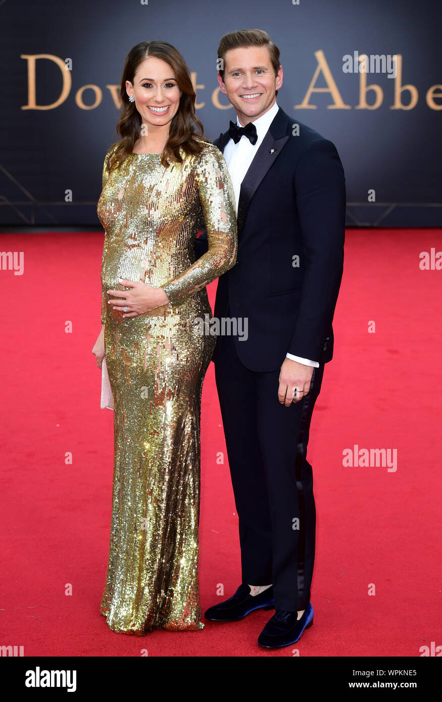 Jessica Blair Herman and Allen Leech attending the world premiere of ...