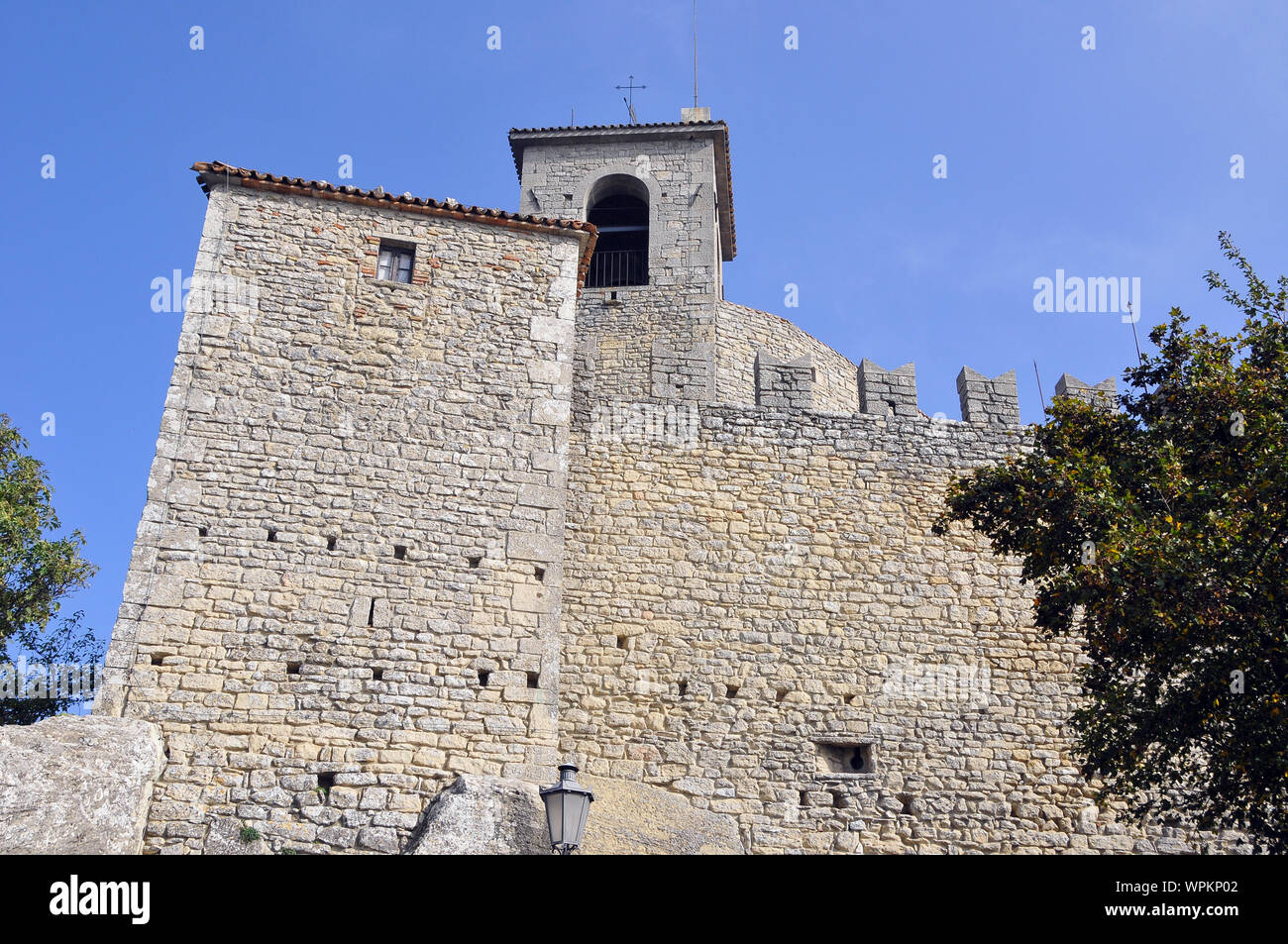 The first tower la rocca o guaita fortress hi-res stock photography and ...