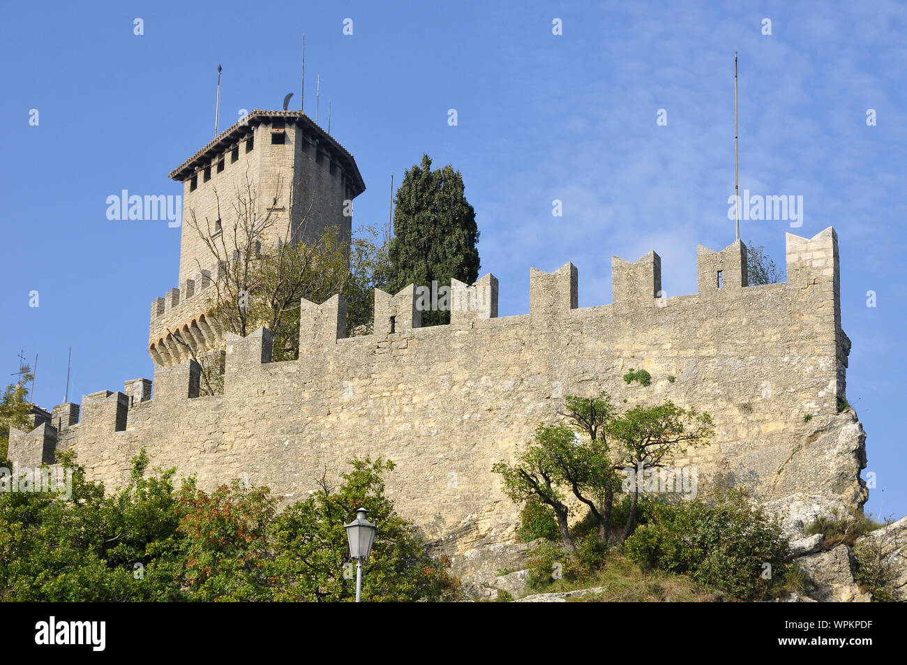 The first tower la rocca o guaita fortress hi-res stock photography and ...