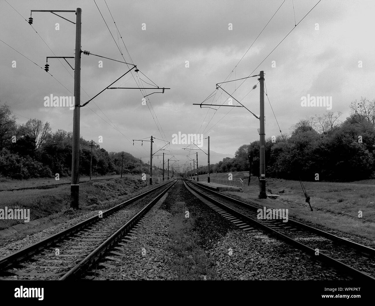 Power lines for rail transport hi-res stock photography and images - Alamy
