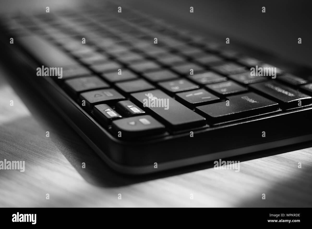 Side view of keyboard Black and White Stock Photos & Images - Alamy