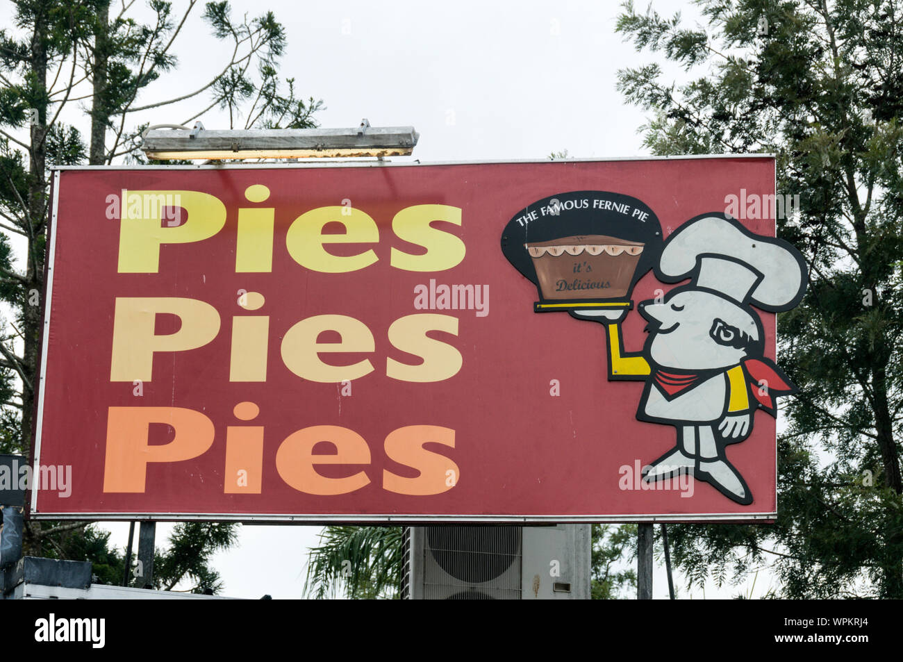 An Australian bakery sign in a small town of Fernvale in Queensland ...