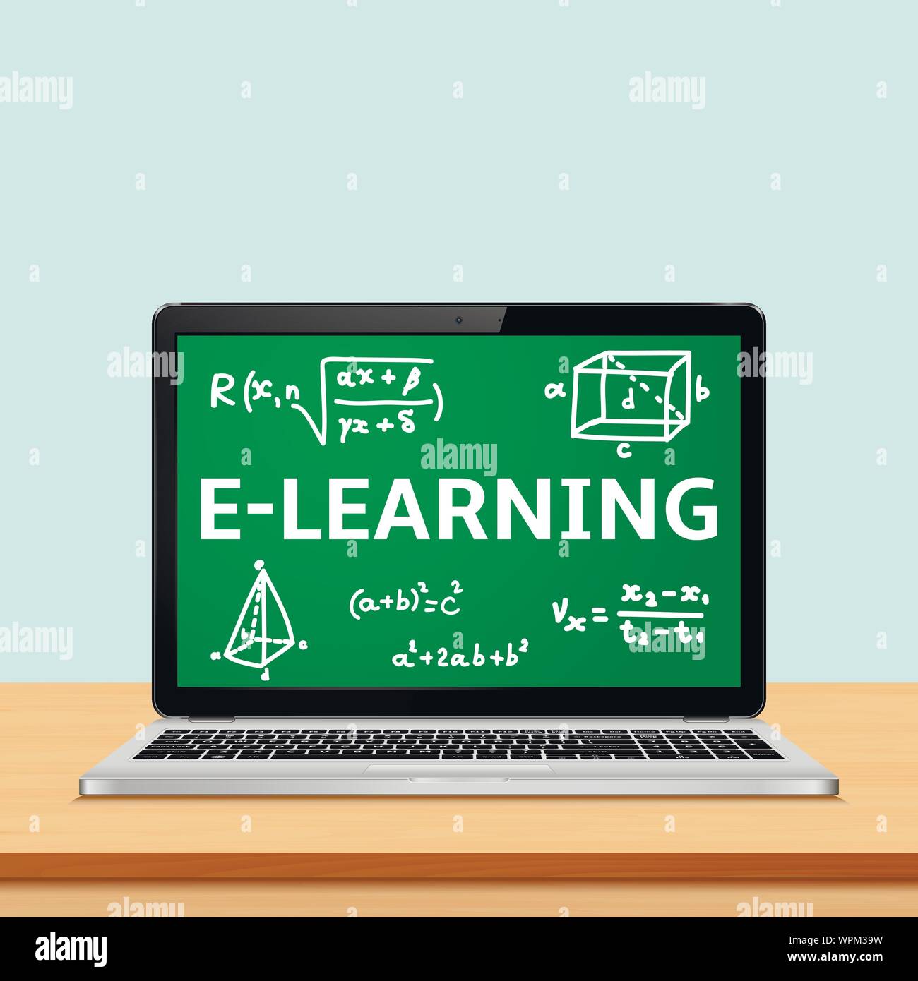 Math on screen Stock Vector Images - Alamy