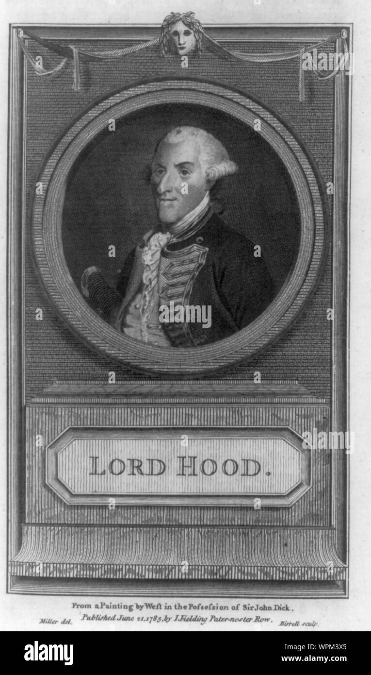 Lord Hood - from a painting by West in the possession of Sir John Dick ...