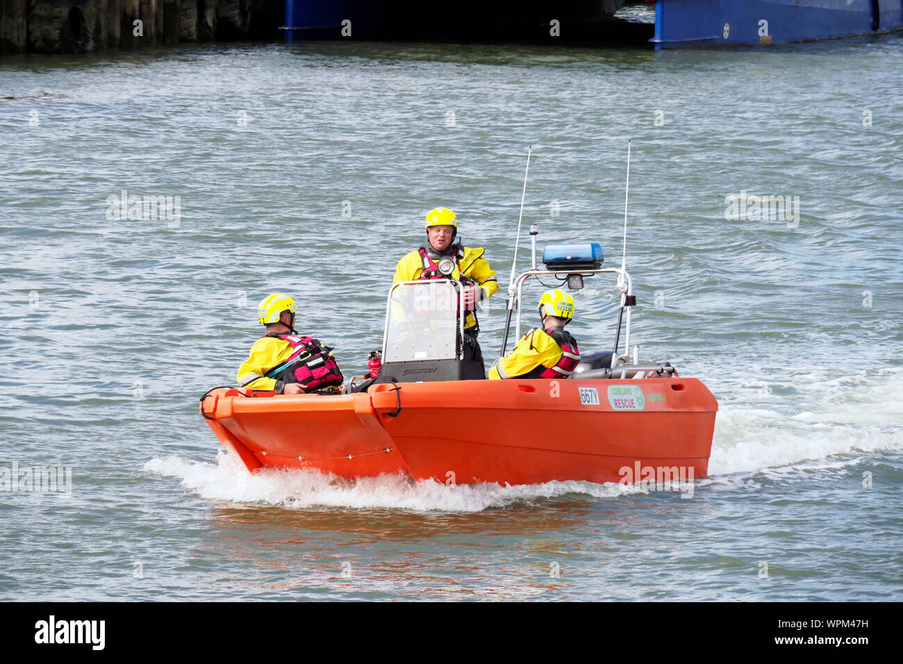 Orange rescue boat hi-res stock photography and images - Alamy