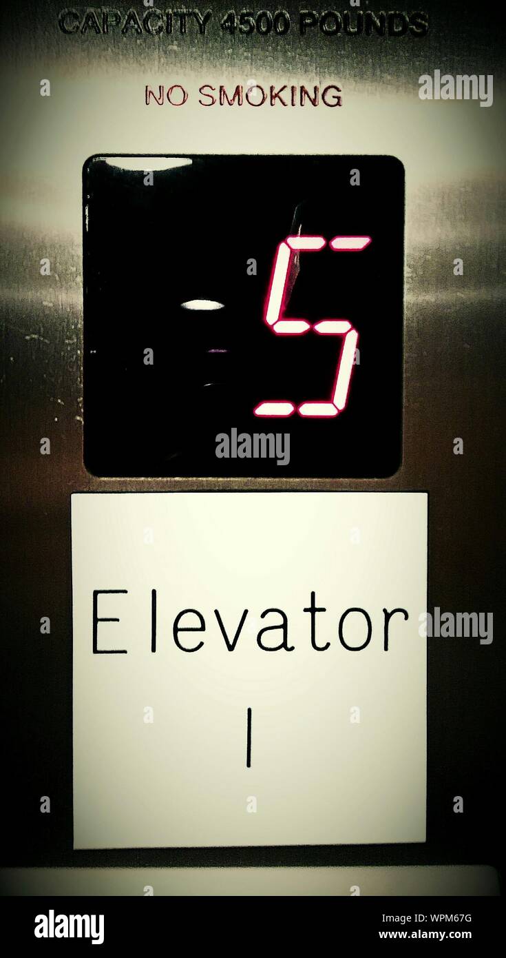 Elevator number hi-res stock photography and images - Alamy