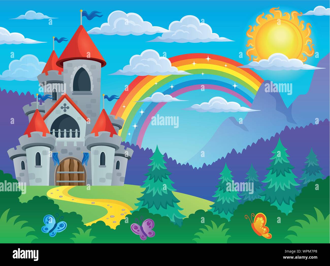 Fairy tale castle theme image 4 Stock Vector Image & Art - Alamy