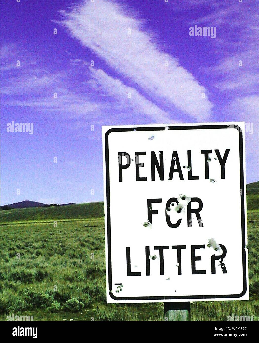 Litter Sign Information Warning High Resolution Stock Photography and ...