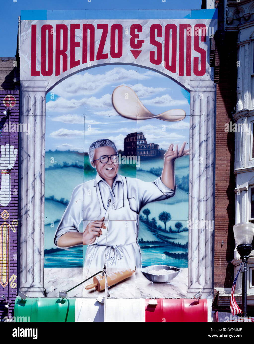 Lorenzo's Pizza sign on South Street, Philadelphia, Pennsylvania Stock ...