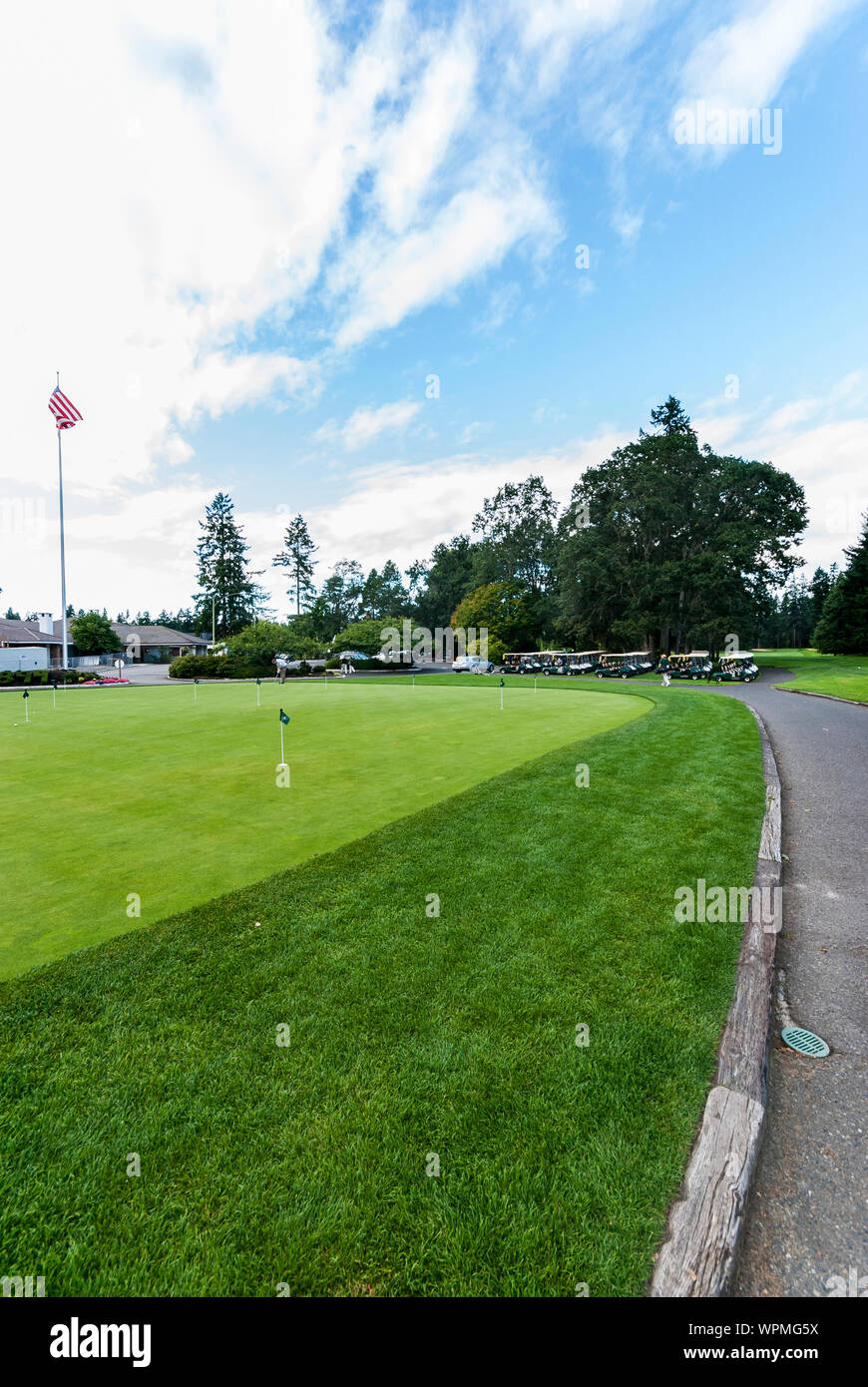 Tacoma Country & Golf Club Putting Green, Lakewood, Washington Stock ...