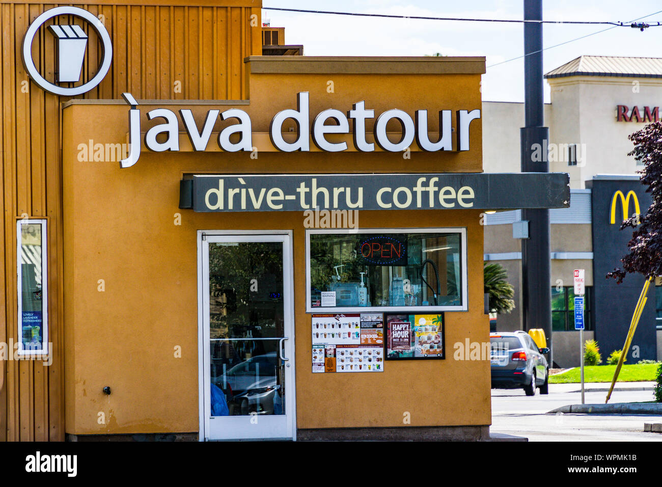 Java Detour drive thru coffee store in Bakersfield California USA Stock Photo - Alamy