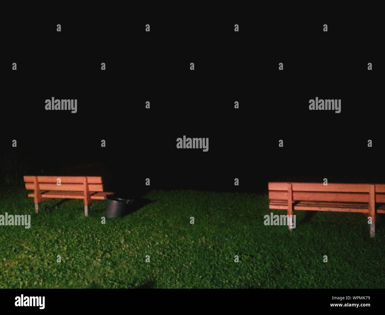 Park benches at night hi-res stock photography and images - Alamy