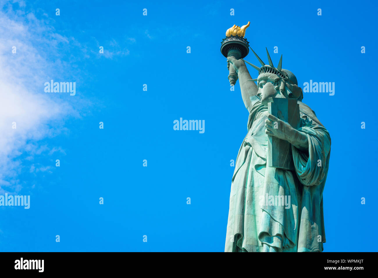 Statue Of Liberty USA, view of the upper section of the Statue Of ...