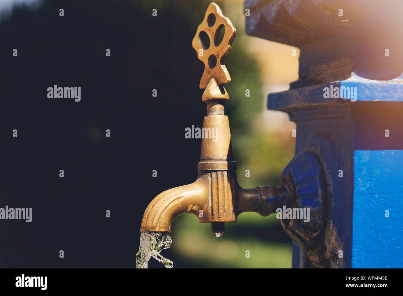 Close up old water tap. Old historic fountain in Turkey Stock Photo - Alamy