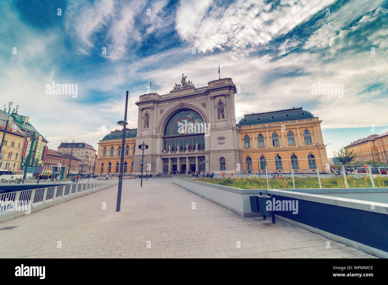 Budapest Keleti Railway Station on the morning with dramatic sky Stock ...