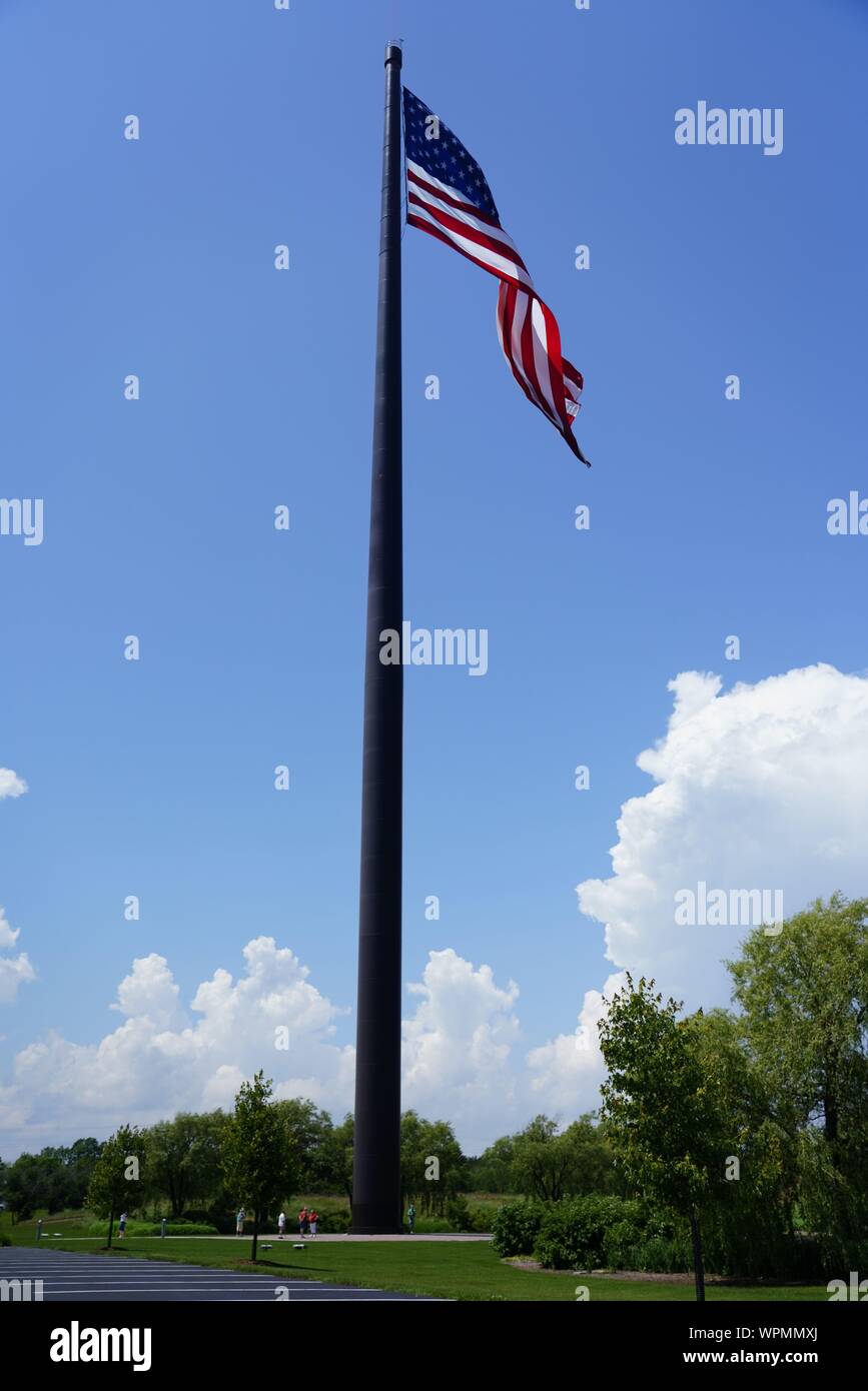 Close up Acuity Insurance Flagpole in Sheboygan Wisconsin is the world ...