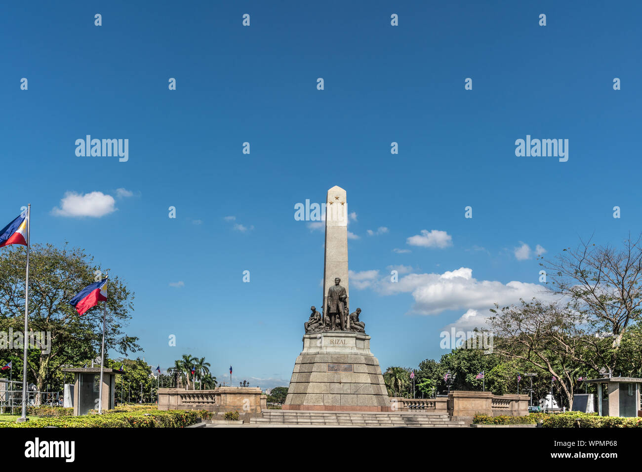 Manila, Philippines - March 5, 2019: Wide landscape shot of Obelisk ...
