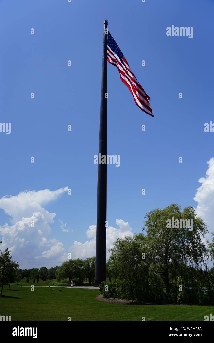 Close up Acuity Insurance Flagpole in Sheboygan Wisconsin is the world ...