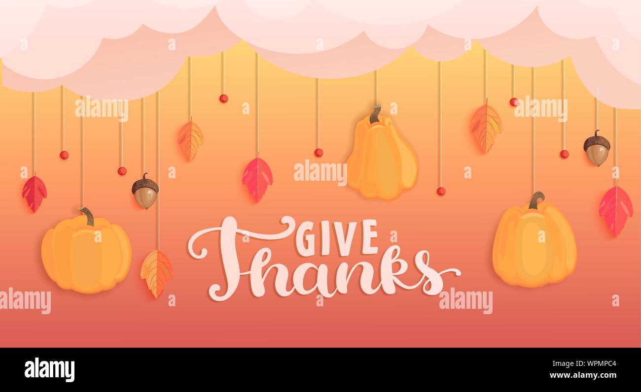 Give thanks text greeting Stock Vector Images - Alamy