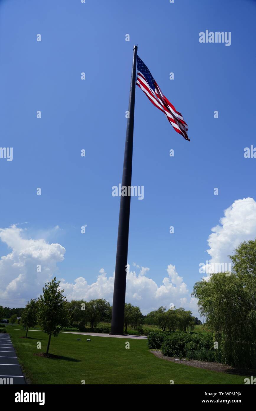 Close up Acuity Insurance Flagpole in Sheboygan Wisconsin is the world ...