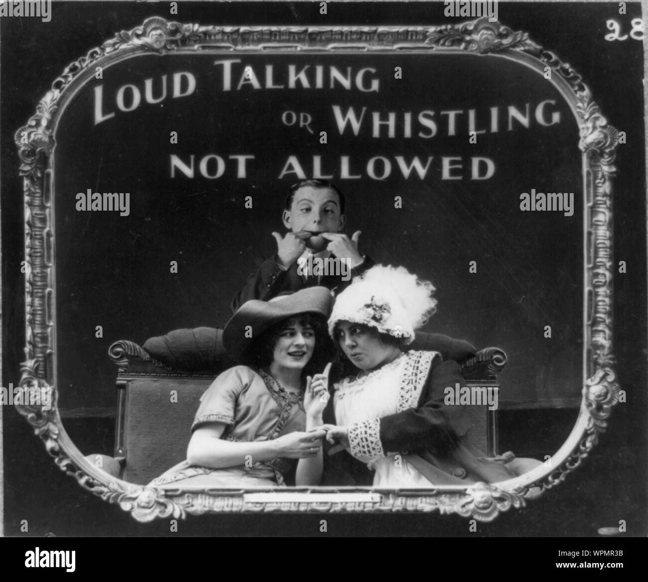 Loud talking or whistling not allowed Stock Photo - Alamy