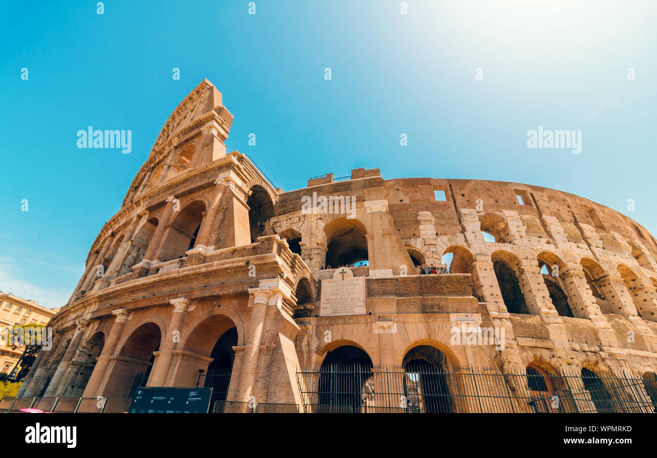 Coliseum at daytime, Rome, Italy, wide shot Stock Photo - Alamy