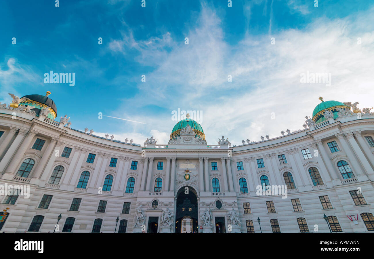 The Hofburg imperial Palace in Vienna, Austria, wide shot Stock Photo ...