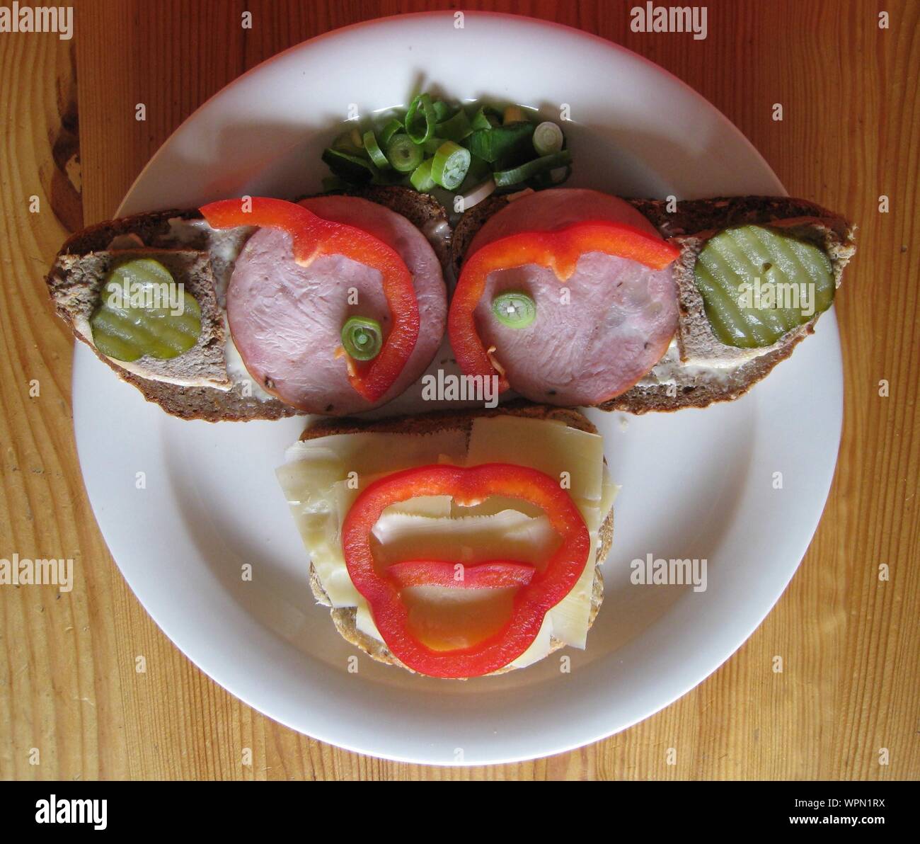 Anthropomorphic face made plate hi-res stock photography and images - Alamy