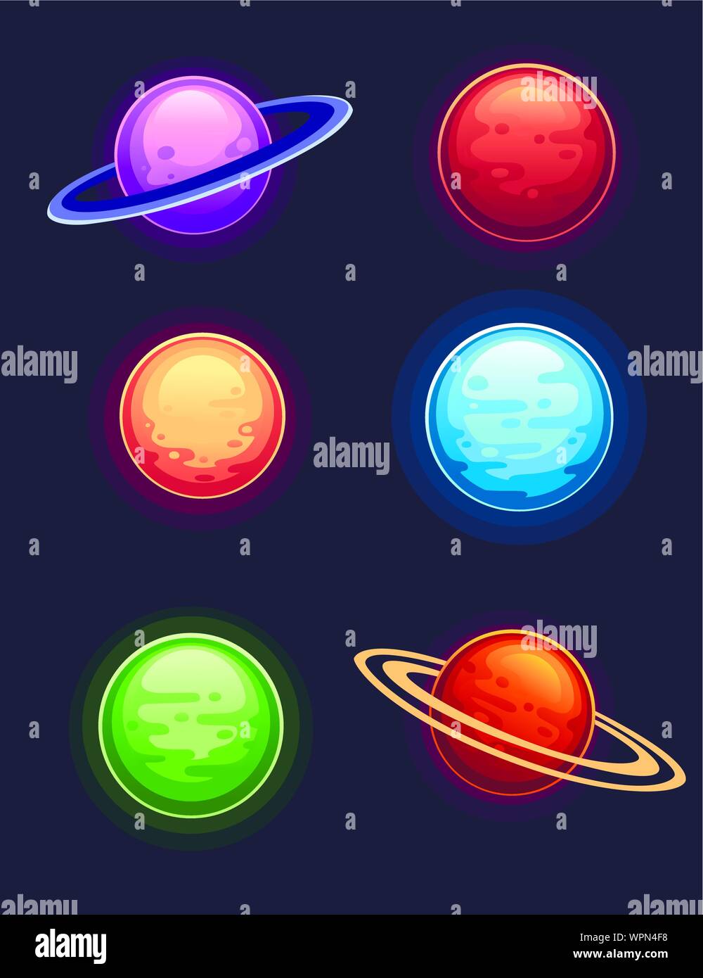 Cartoon planets hi-res stock photography and images - Alamy