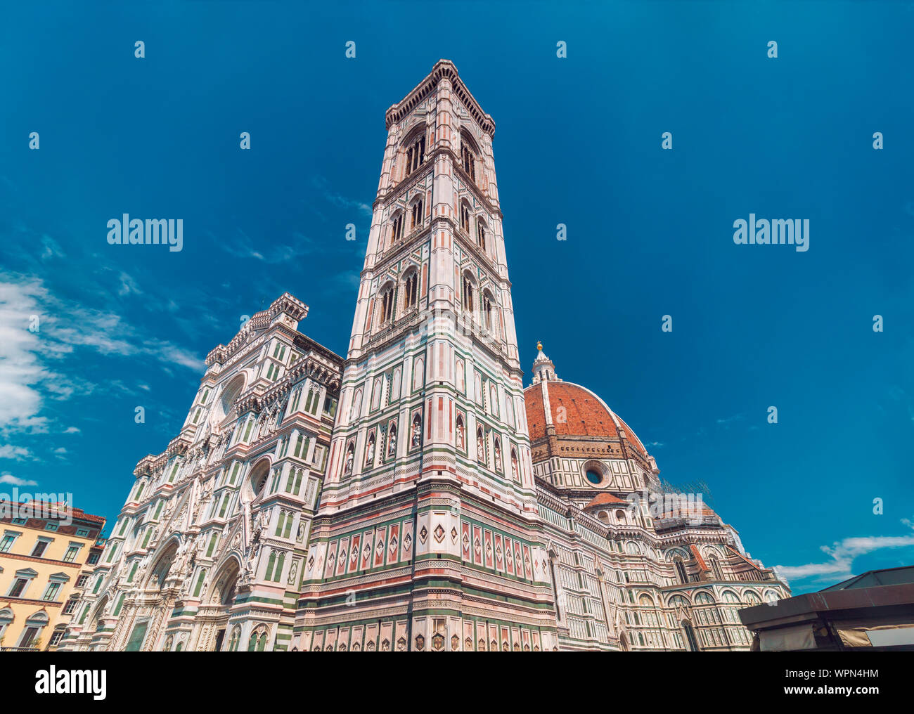 Duomo Santa Maria del Fiore roman catholic church building at sunset in ...