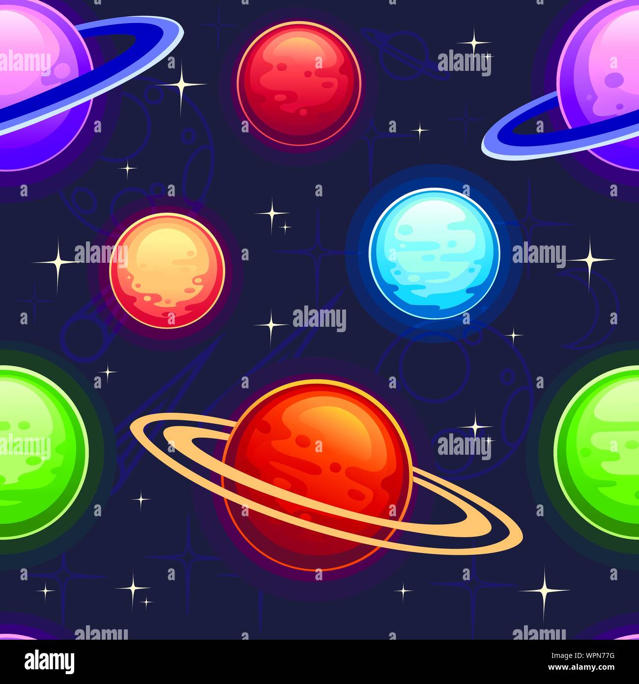 Cartoon planets hi-res stock photography and images - Alamy