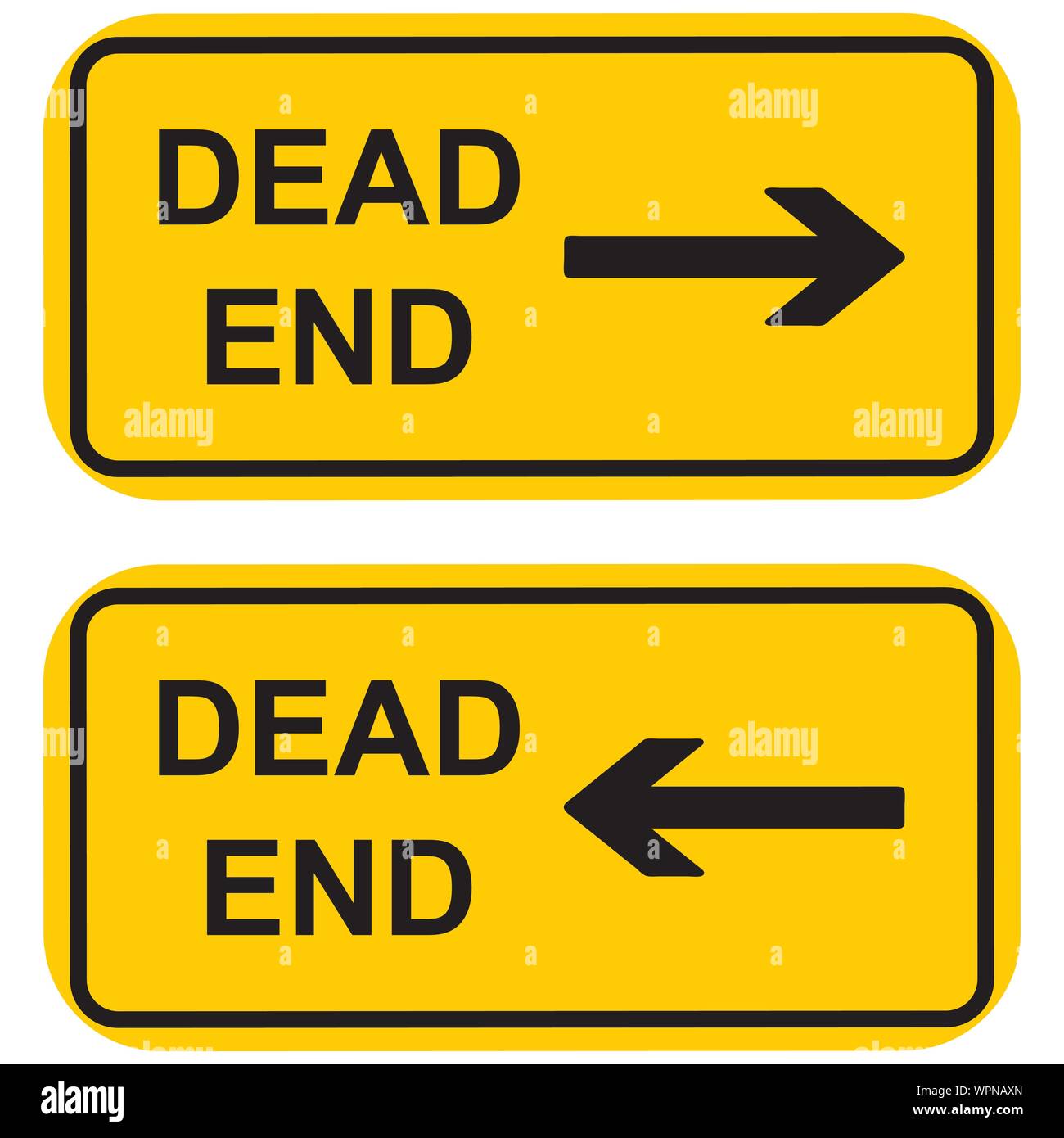 Dead end road traffic Stock Vector Images - Alamy