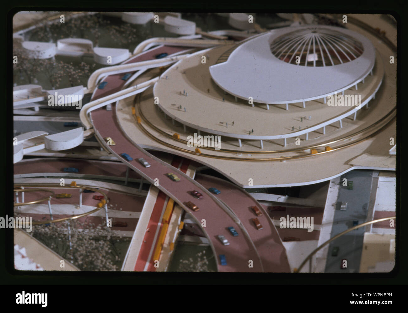 Close-up of the transit hub in the Lower Manhattan Expressway model ...