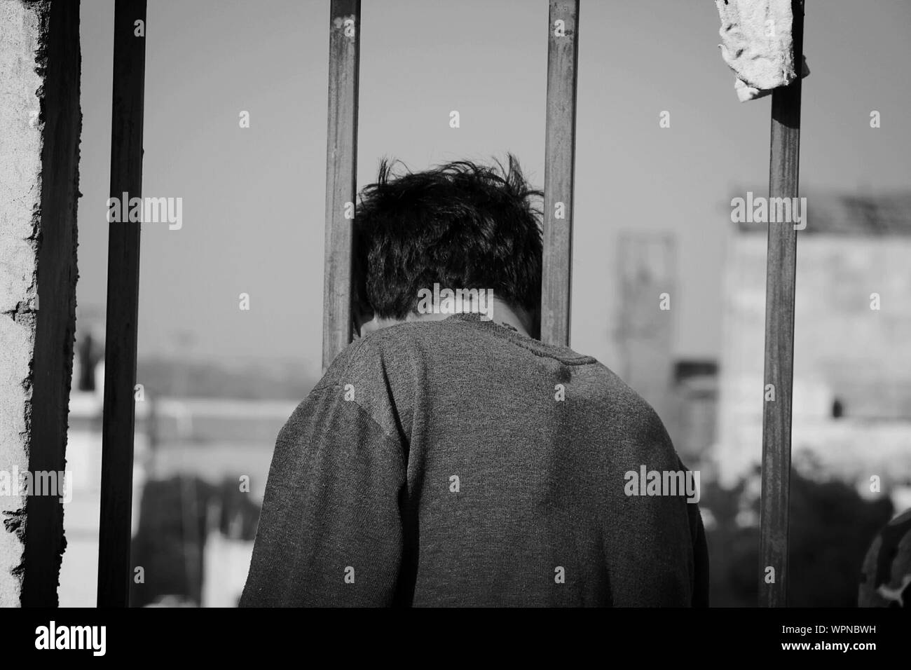 High looking down view Black and White Stock Photos & Images - Alamy
