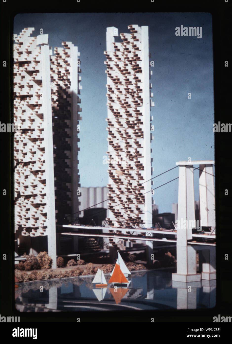 Towers near Manhattan Bridge in the Lower Manhattan Expressway model ...