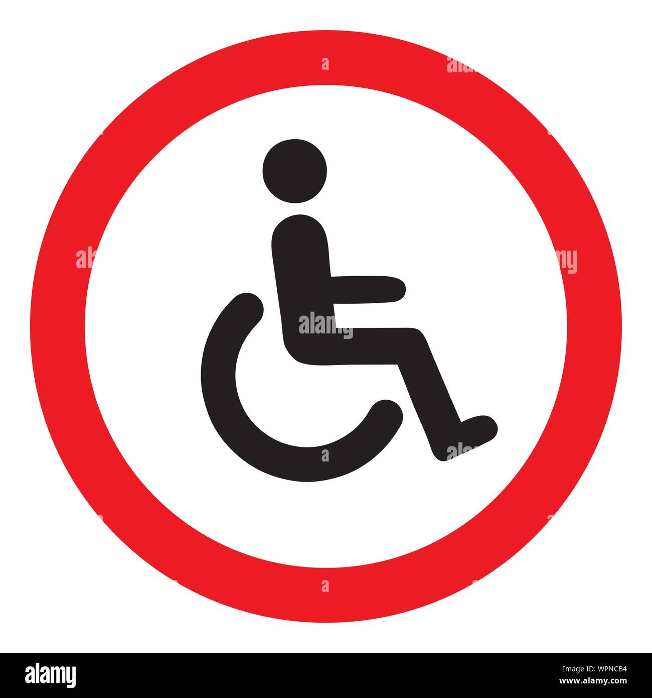 Disabled only sign Cut Out Stock Images & Pictures - Alamy